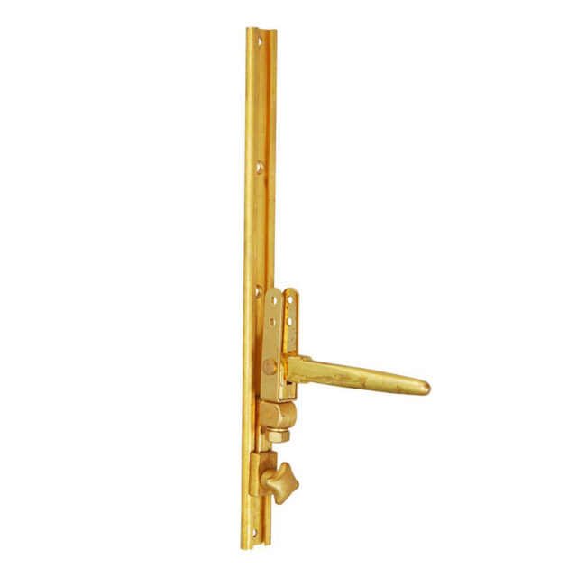 Gooseneck Assembly Sliding Pivot Brass 12" Track. - Classic Marine